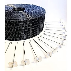 Solar Panel Bird & Critter Guard Kit – 4 in. x 100ft Roll Wire Mesh & 50 Stainless Steel Clips - Heyco Products