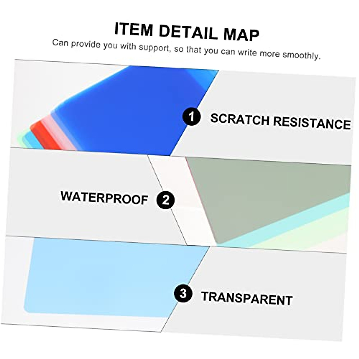 MAGICLULU Kids Writing Pad 64 Pcs Translucent Reading Strip Writing Pad Staples Plastic Clipboard A4 Plastic Clipboards Playdough Tools Writing Tablet for Bookmarks for Bulk Exam Pads