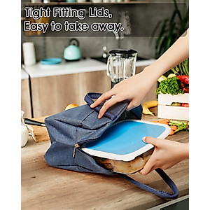 NUTRIUPS 1 QT Square Glass Baking Dish with Lid, 6x6 Baking Dish for Oven, Small Glass Food Bakeware