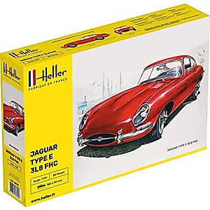 Heller 80709 Jaguar Type E 3L8 FHC Plastic Model Kit, 1:24 Scale