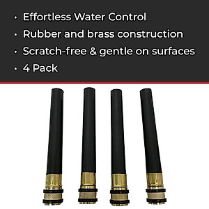 HI-TECH Adjustable Bend & Spray Water Hose Nozzle – Heavy-Duty, Leak-Proof Nozzles for Car Washing and Lawn Care (4 Pack)