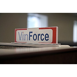 Cubicle X-Ray Vision 8" X 2" Double-Sided Office Cubicle Nameplate Sign Frame (12 Pack)