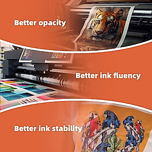 DTF Ink 6000ML,Heat Transfer Printing Ink Transfer Ink for PET Film,Refill for DTF Printers-Epson ET-8550,L1800,XP15000, L800,R3000,R1900,R2400,R350,P400,P800(6*1000ml,2W/BK/C/M/Y)
