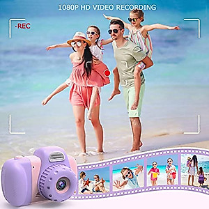 ZaoFePu Kids Camera Toy for Girls&Boys, 2.4inch HD Digital Video Cameras for Toddler, Christmas Birthday Gifts for Age 3-12 Year Old Gift, Share Photos and Videos with 32GB SD Card (Purple)