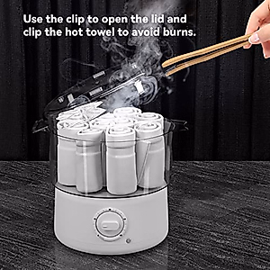 HYTOBP Quickly Heating Towel Warmer for Facials, Portable Towel Steamer That can Hold 8 Mini Wet Towels is a Timed Mini Towel Heater.(White)