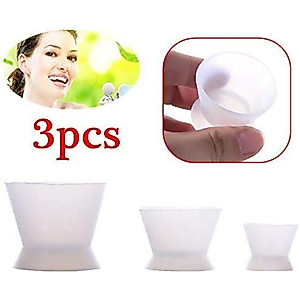 3piece Flexible Dental Lab Silicone Mixing Cup Acrylic NonStick Bowl Dappen Dish