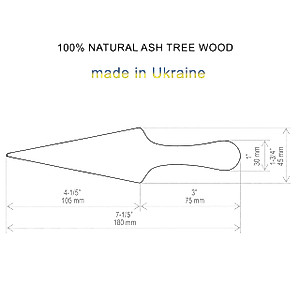 Mokosha Wooden Pizzelle Roller Krumkake Pastry Ice Cream Waffle Cone Baking Tool for Larger Molds Treats, 2x7