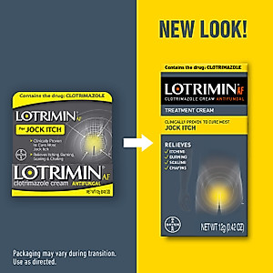 Lotrimin AF Jock Itch Antifungal, Jock Itch, and Athlete's Foot Cream, 0.42 Ounce (Pack of 1) (Packaging May Vary)