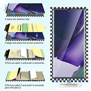 EGV [4 Pack] Compatible for Note 20 Ultra 6.9 inch, 2 Pack Soft TPU Screen Protector and 2 Pack Camera Lens Protector[Case Friendly][Bubble Free][Support Ultrasonic Fingerprint]