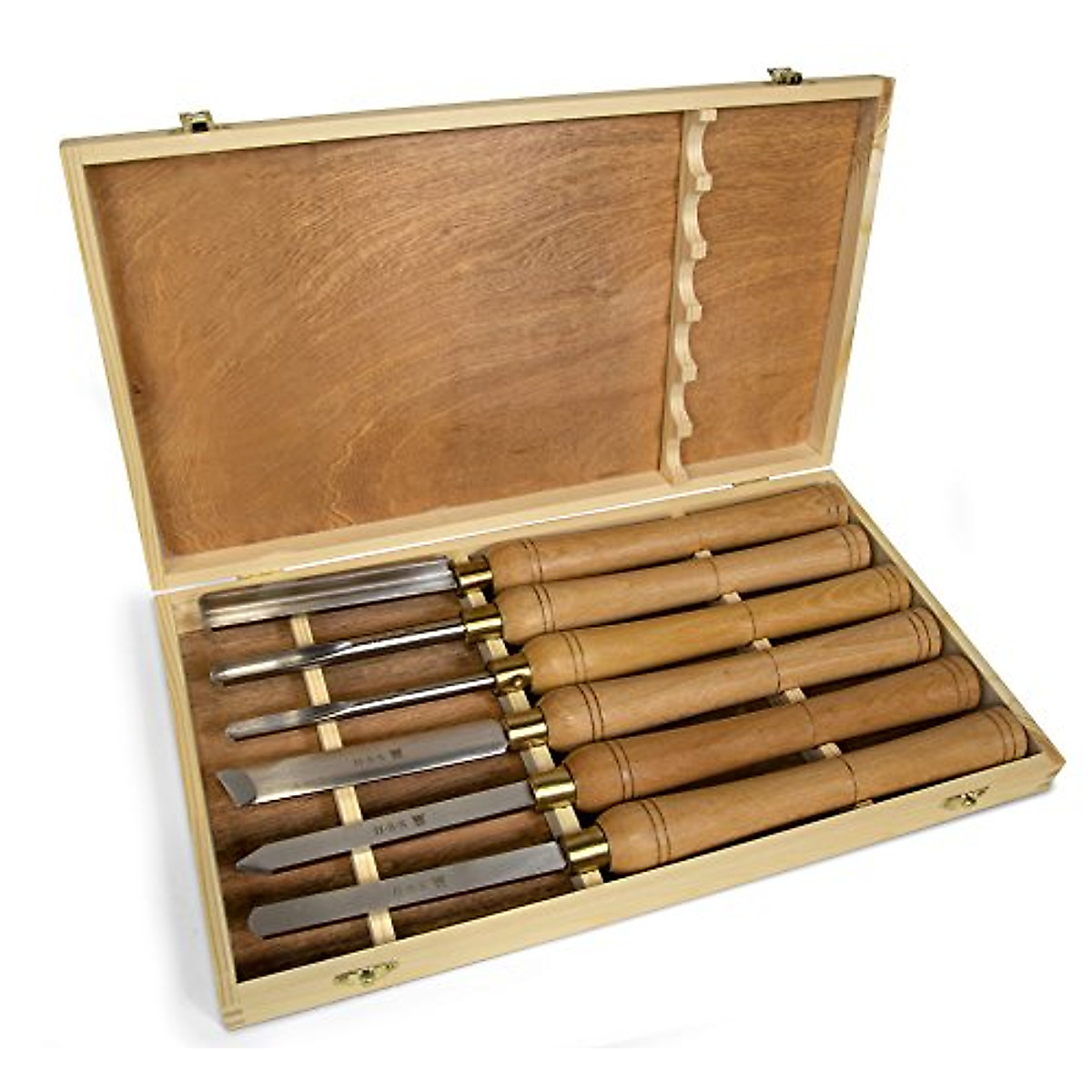 WEN CH11 6-Piece Artisan Chisel Set with 6-Inch High-Speed Steel Blades and 10-Inch England Beech Handles