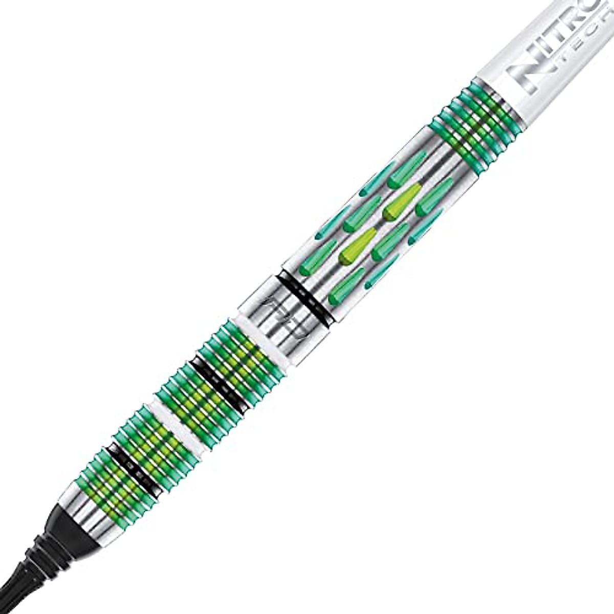RED DRAGON Artura Screamin' Green 26 Gram Premium Tungsten Darts Set with Flights and Stems