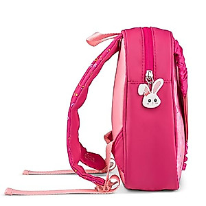 Play Friends Toddler Backpacks for Girls 2-4 - Small Size Kids Backpack with Cute Rabbit Plush Toy Great as School Bag, Travel Bag - Birthday Gift for Girls 3 Years Old