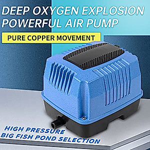 CANVUNTHY Linear Air Pump AP40 for Pond Aeration, Septic Air Pump, Hydroponic Air Pump, Pond Air Pump, 635GPH for Pond, Waste Treatment, Aquarium, Fish Farm, Seafood Restaurant (AP80-1350GPH)