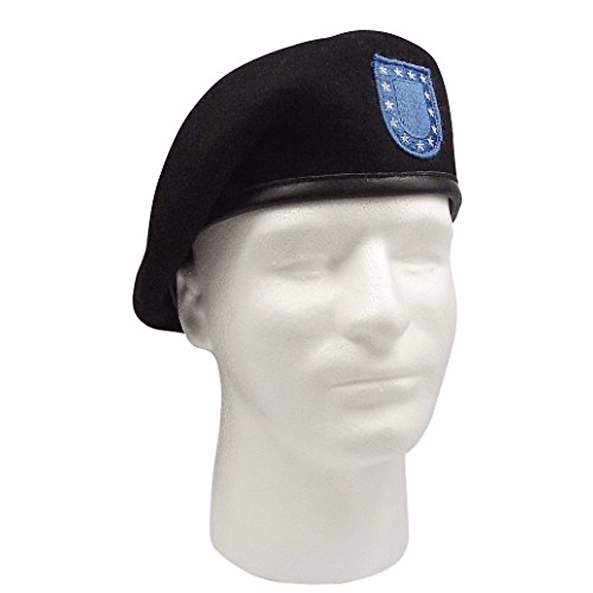 Rothco Inspection Ready Official Flash Beret, Black, Size 7.5