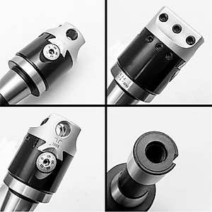 9 PCS 2 Inches Boring Head R8 Shank 1/2 Inches Carbide Boring Milling Set Bar Set Fit for Bridgeport Milling Machine