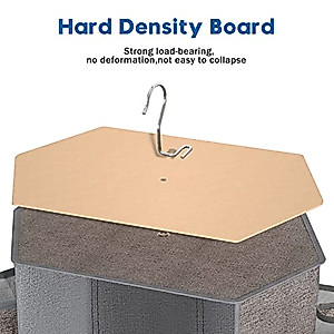 Libeder 2-Tier Rotating Closet Organizer, Hanging Closet Organizers and Storage with 12 Pockets, Closet Hanging Shelf Organizer, Shoe Organizer for Closet Small Space, Grey