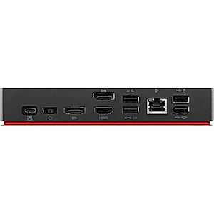 Lenovo ThinkPad USB Type-C Dock Gen 2 with 4K (40AY0090US) + ZoomSpeed HDMI Cable (with Ethernet) + ZoomSpeed DisplayPort Cable + Starter Bundle