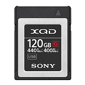 Sony 120GB XQD G Series Memory Card Bundle with Rugged Memory Storage Carrying Case (2 Items)