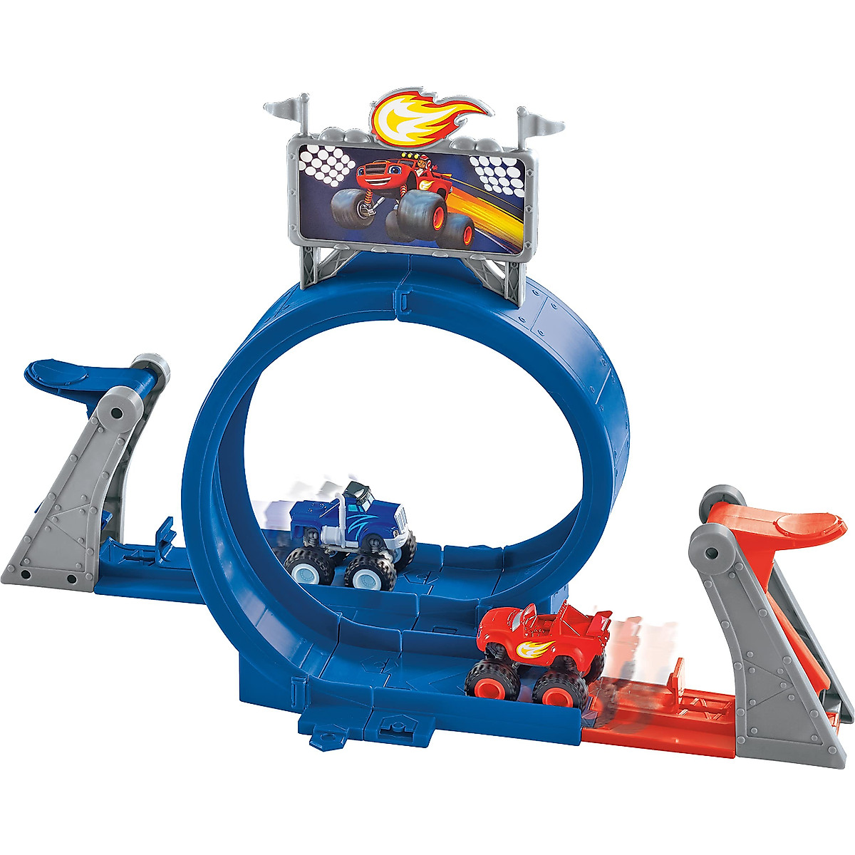 Fisher-Price Nickelodeon Blaze and The Monster Machines Monster Dome Racetrack playset with Stunt Track and Character Trucks for Preschool Kids