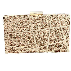 LETODE Women Evening Bags Sparkling Handbag Metal Hollow Designer Wedding Party Clutch Purse