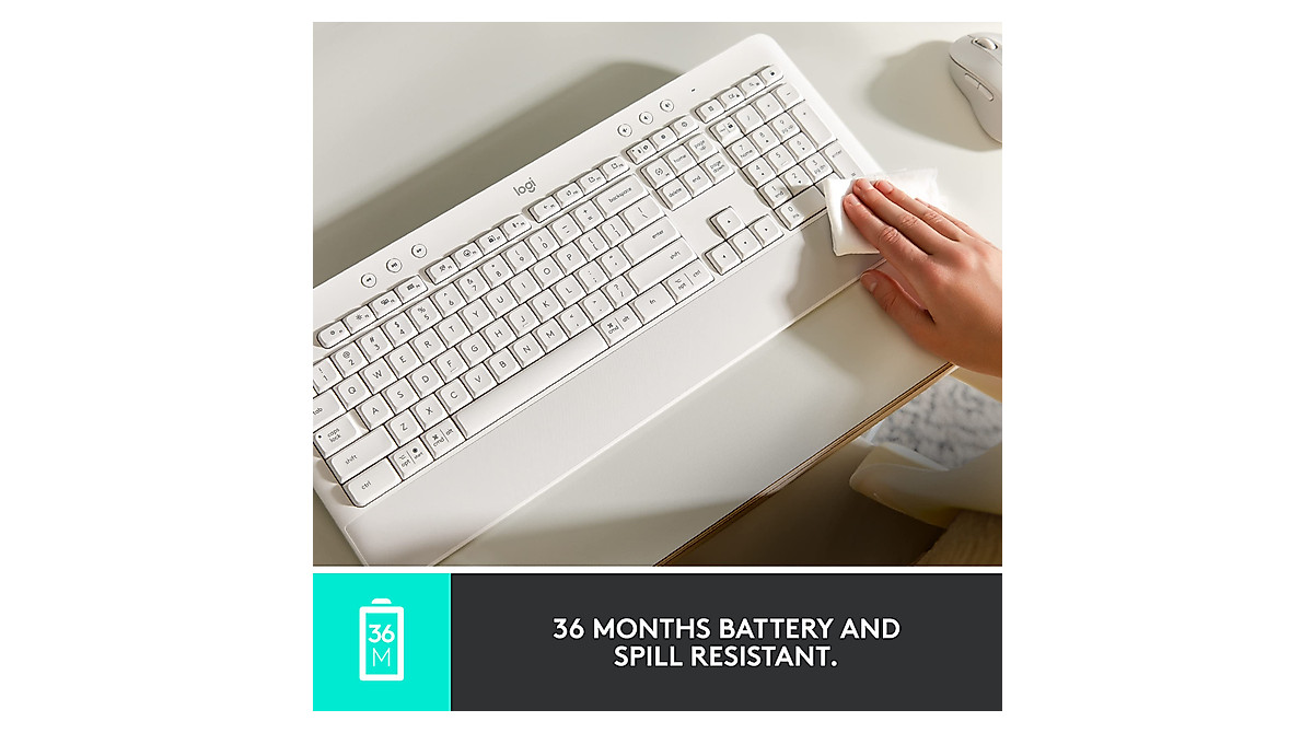 Logitech Signature K650 Comfort Full-Size Wireless Keyboard with Wrist ...