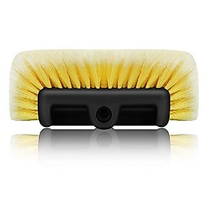 MOFEEZ 10" Car Wash Brush with Soft Detailing Bristle, Flow-Thru Dip Brush for Car Boat RV Camper Truck Washing