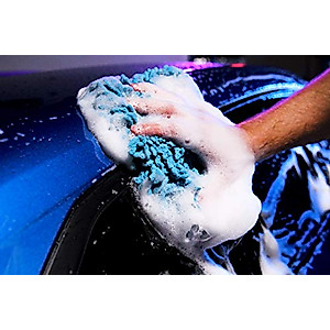 303 Car Wash Mitt - Ultra Absorbent Microfiber - Lint and Scratch Free Design - Hand Fitting, Snug Design with Elastic Cuff - Washable to Reuse, 1 Pack (39011)