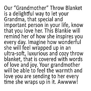 BlankieGram Grandmother Throw Blanket - Our Blankets and Throws Make The Ideal Gifts for Grandmother, Gifts for Women and for The Whole Family, Purple