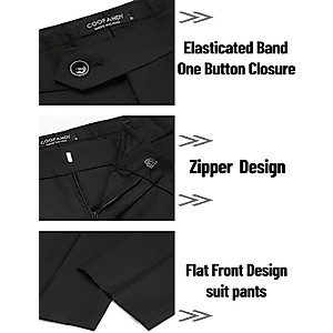 COOFANDY Men's 2 Piece Suits Classic Fit 2 Button Dress Suits Tuxedo Jacket Blazer for Wedding Business Dinner Prom