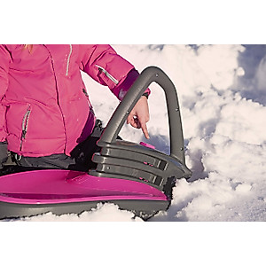 Gizmo Riders Skidrifter by Plastkon Snow Slope Racer Snow Sled for Kids or Adults with Advanced Manual Stability Program Button in Pink