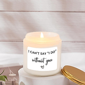 Vellsenne Bridesmaid Proposal Gifts - Lavender Soy Wax Candle - Maid of Honor Proposal Gifts - Will You be My Bridesmaid Gifts for Friends Girls Women Matron of Honor Gifts 4oz