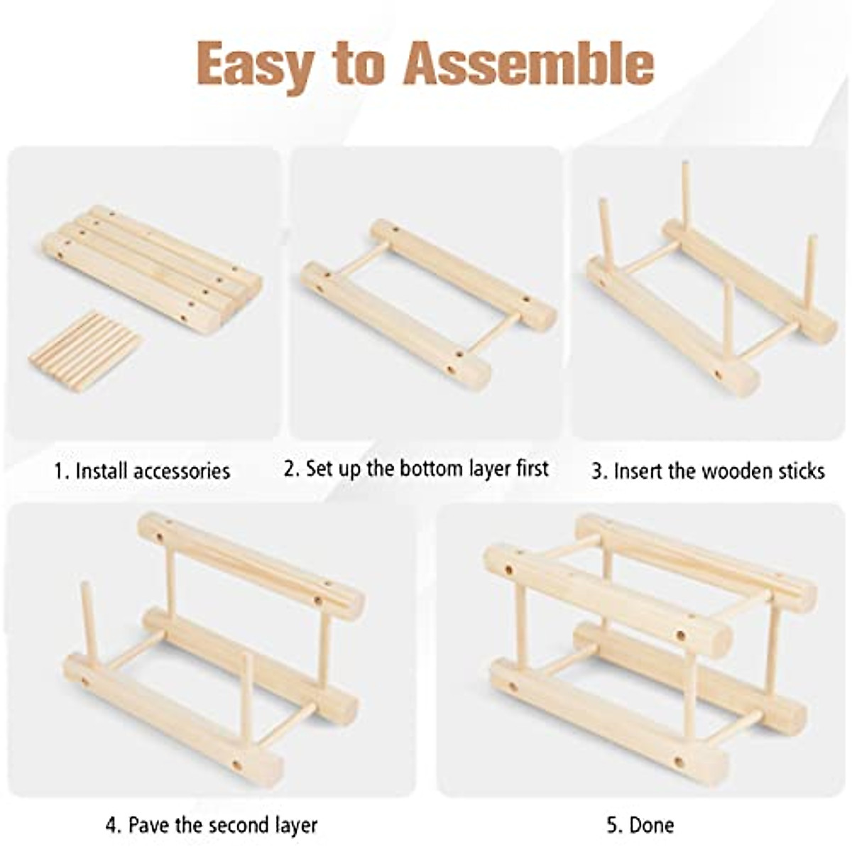 36 Bottle Wooden Wine Rack for Wine Cellar, 34” x 9.5” x 17.5” 4-Tier Large Floor Freestanding Modular Wine Bottle Storage Display Shelf Natural Bamboo Wood Construction for Kitchen and Cellar
