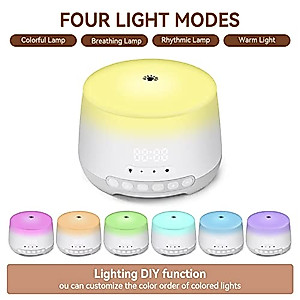Vtechvat Sound Machine Baby Sound Machine for Sleeping, White Noise Machine with App Control 7 Color Night Light 30 Soothing Sounds Adjustable Volume and Brightness Noise Machine for Baby Adults Kids