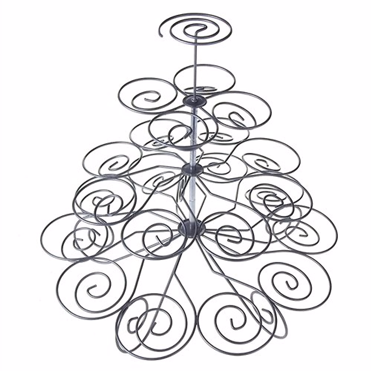 Homeford Firefly Imports Metal Holder Stand, 23 Cupcakes, 4 Tier, 11-Inch, Silver