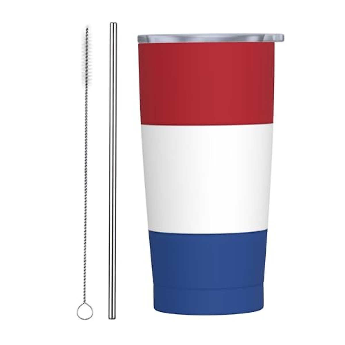 VKKOEWL Netherlands Holland Flag Stainless Steel Insulated Tumbler 20 Oz Travel Water Bottle Coffee Mug Drink Cup With Lid Straw