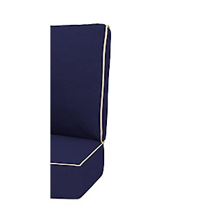 Creative Living Sofa Outdoor Deep Seating Patio 24x24 Replacement Cushions, 6 Piece Set, Navy