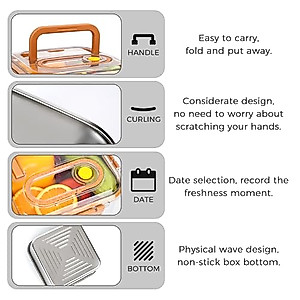 Vacuum Sealed Container，ｗith Vacuum Pump，Stainless Steel Vacuum Food Storage Container，for　Food Storage，Kitchen Storage ，Keep Food Fresh 5 Times Longe