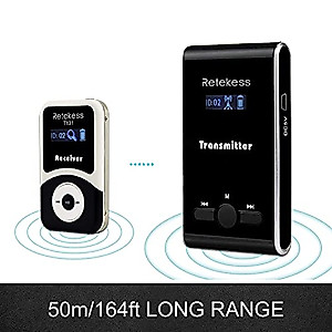 Retekess T130, Tour Guide System Wireless, Church Translation System, Assisted Listening Devices for Church, School, Factory, Court, Museum(2 Transmitter 20 Receivers)
