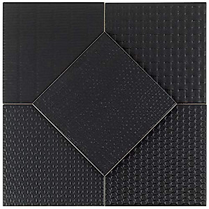 Oakland Decor Black 6 in. x 6 in. 7mm Matte Porcelain Floor and Wall Tile (44 Pieces 10.76 sq. ft. / Box)