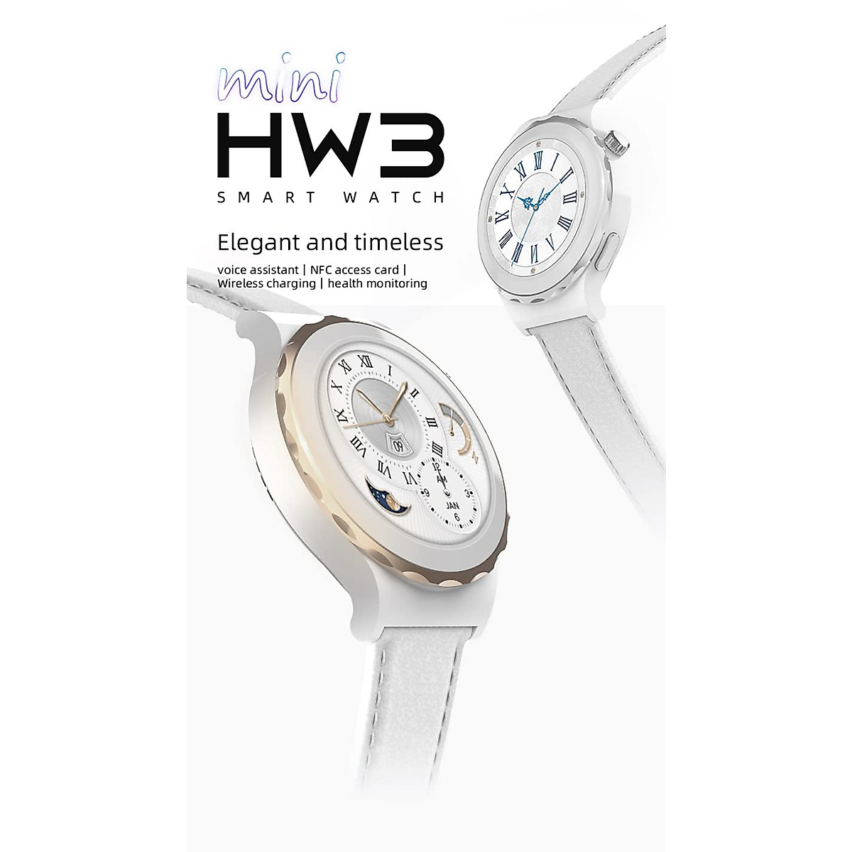 HANDA Smart Watch for Women, Fitness Tracker Smartwatch with Heart Rate Blood Oxygen Sleep Monitor Bluetooth Call Pedometer AI Voice Control IP67 Waterproof Activity Tracker for Android iOS (Gold)