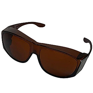 Solar Shield Fits-Over SS Polycarbonate II Amber Sunglasses, 50-15-125mm