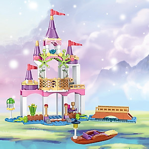 BRICK STORY Girls Princess Carriage Building Sets Pink Royal Carriage Ride for Princess Building Blocks Creative Fairy Buildable Toys for Kids Age 6-12 and up, 98 Pieces