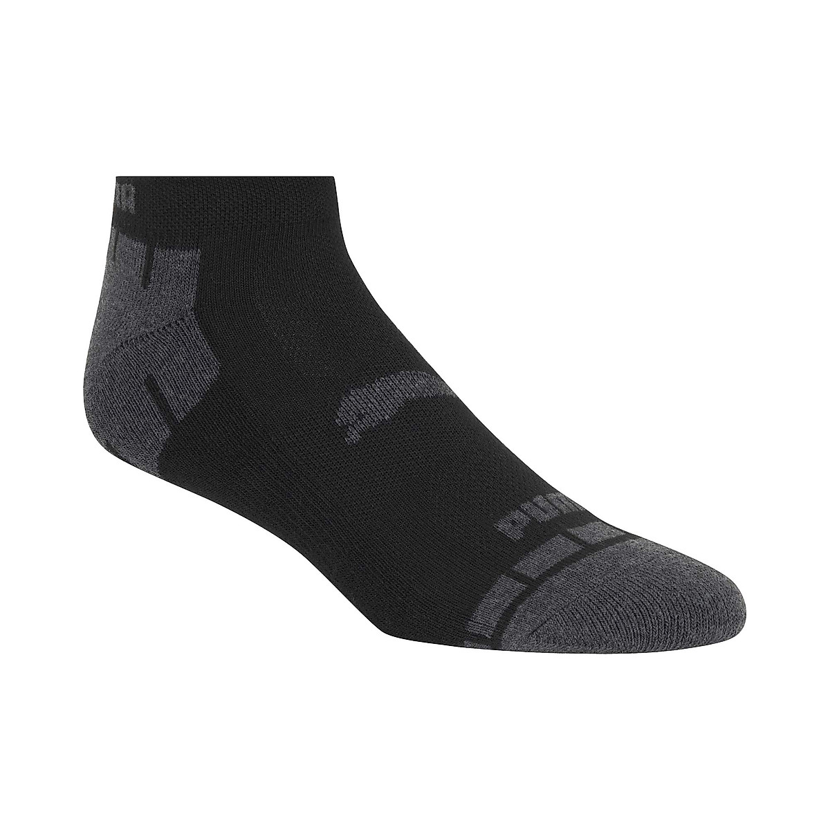 PUMA mens 8 Pack Low Cut Running Socks, Black, 10 13 US