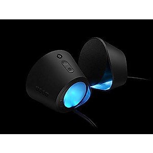Logitech G560 PC Gaming Speaker System with 7.1 DTS:X Ultra Surround Sound, Game based LIGHTSYNC RGB, Two Speakers and Subwoofer, Immersive Gaming Experience - Black