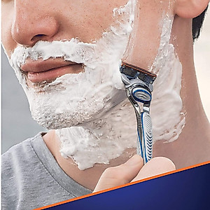 5 Men Razor Blades Shaving Cassettes Facial Care Men Shaving Blades Compatible 8 Blade Refills,Shave Kit