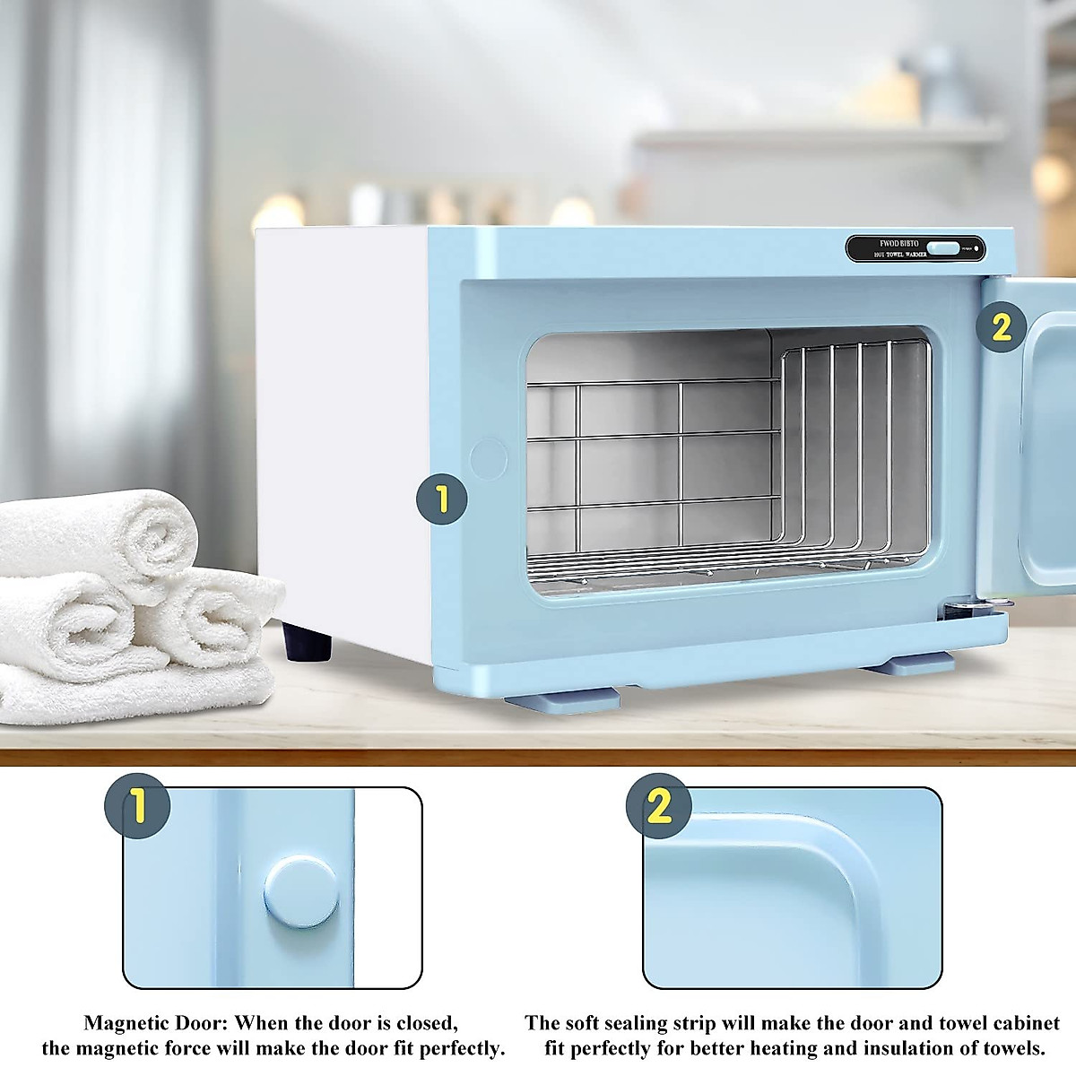 FWOD BIBTO Professional Towel Warmer, Hot Towel Warmer 8L for Salon and SPA use, Towel Warmer for Facial Towels…