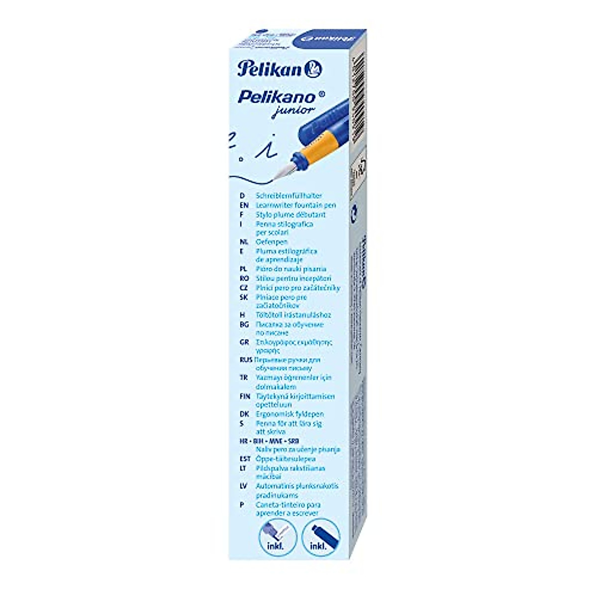 Pelikan Pelikano Jr. Fountain Pen, Left-Handed, Medium Nib, Blue, 1 Pen, 940916