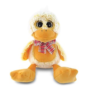 DolliBu Plush Duck Stuffed Animal - Soft Fur Huggable Sitting Yellow Duck, Adorable Playtime Duck Plush Toy, Cute Lake Bird Cuddle Gift, Super Soft Plush Doll Animal Toy for Kids & Adults - 9 Inches