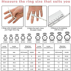 Elegant Women's Inlaid Zircon Engagement Rings Classic Bridal Wedding Band Promise Rings Exquisite Jewelry for Her (Silver, 6)