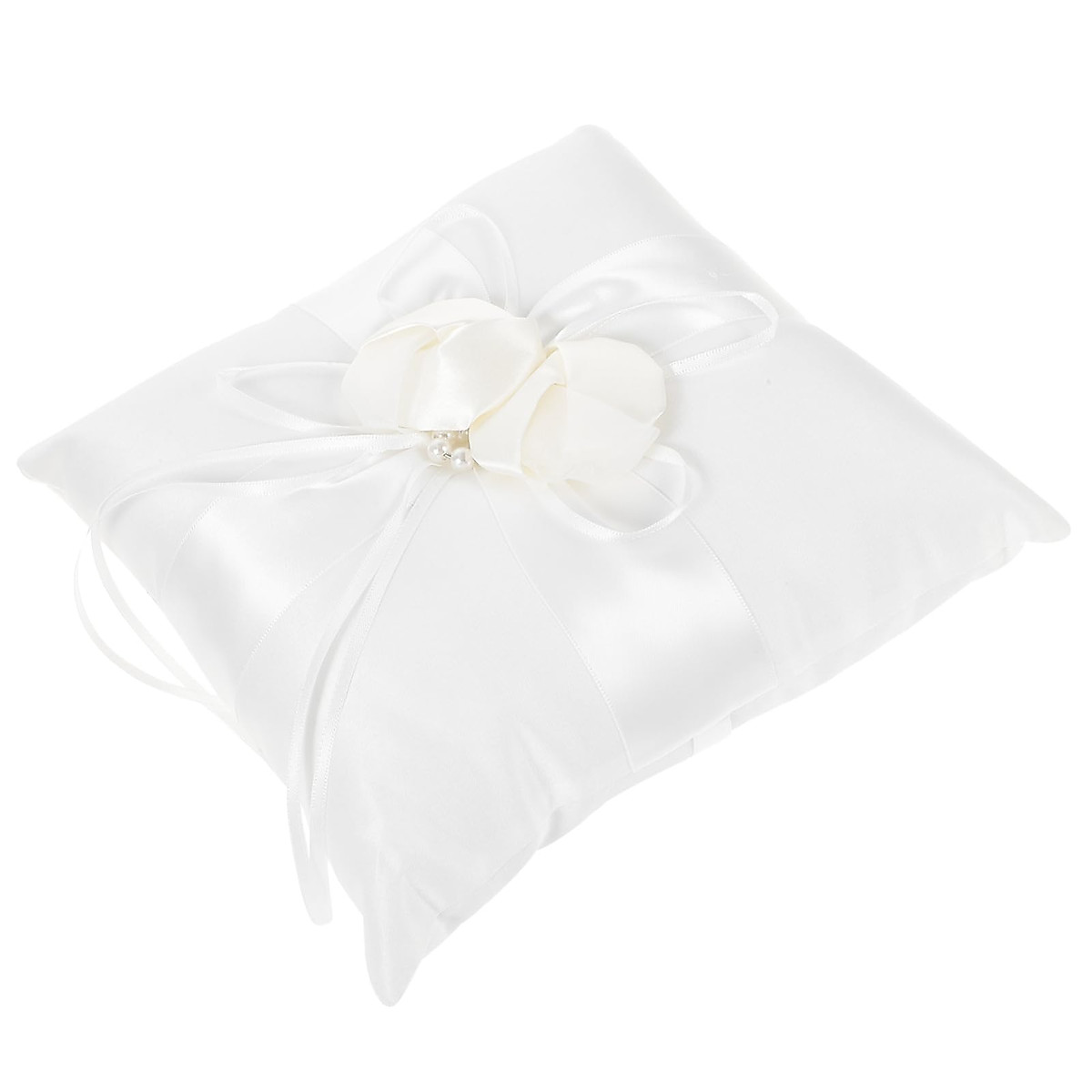 Totority Bridal Lace Ring Bearer Pillows- Elegant Wedding Ring Holder Pillow- Decorative Wedding Accessories and Supplies for Engagement and Wedding 20cm/79in